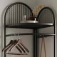 Corner coat rack with storage,corner hall tree,metal corner clothes ...
