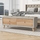 Upholstered Wooden End Of Bed Storage Bench with 2 Drawers - Bed Bath ...