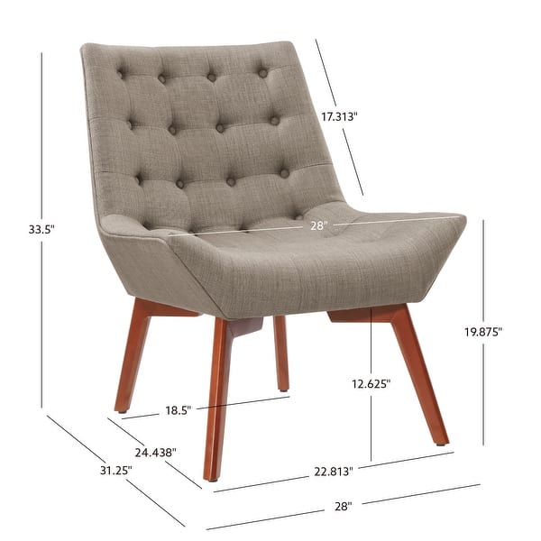 Athena Accent Chair Tufted Grey - Bed Bath & Beyond - 36411807