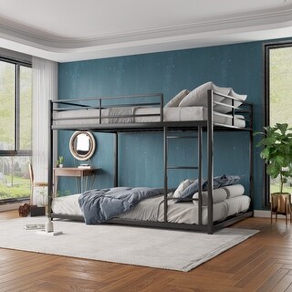 Full over Full Metal Bunk Bed with Ladder - Bed Bath & Beyond - 36723850