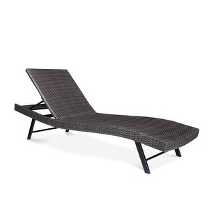 M4H Faro Recline Patio Single Chaise Lounge with 5-Position Backrest ...