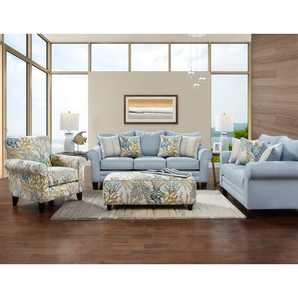 Labyrinth Sky Blue Queen Sleep Sofa - On Sale - Bed Bath & Beyond ...