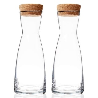 Bormioli Rocco Set of 2 Ypsilon Carafe with Cork Tops - 36.5 oz - Bed Bath & Beyond - 42489119