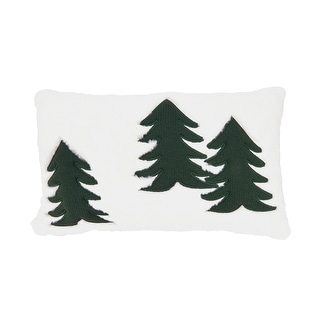 Evergreen Faux Fur Christmas Trees Throw Pillow - Bed Bath & Beyond ...