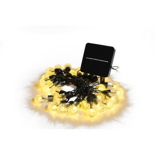 30 Light 22 ft. Indoor/Outdoor Solar Single LED Bulbs String Light ...