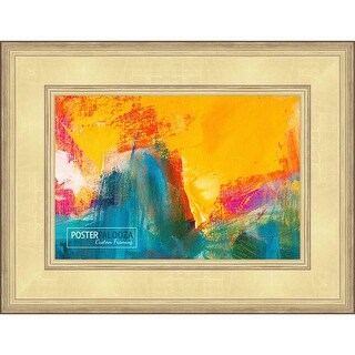 26x18 Traditional Gold Complete Wood Picture Frame with UV Acrylic ...