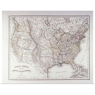 "Map of the Northen United States" Poster Print - Multi - Bed Bath ...