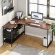 L Shaped Desk, 59 Inch Computer Desk with 2 Drawers - Bed Bath & Beyond ...