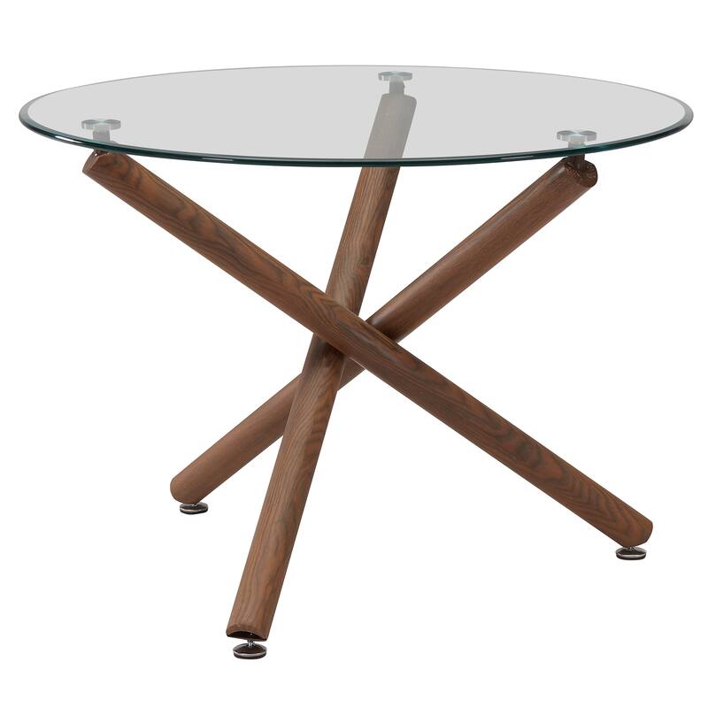 Rocca-Dining Table, 40"Dia-Walnut - Overstock - 31292100