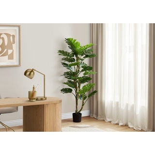 Artificial Plant, 61" Tall, Monstera Tree, Indoor, Potted, Floor, Real ...