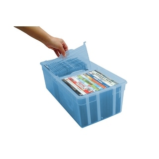 IRIS Divided Storage Box in Blue - Bed Bath & Beyond - 32363720