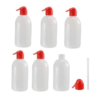 Plastic Wash Bottle Squeeze Bottle 500ml Lab Tip Liquid Storage 6pcs ...