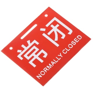 Valve Identifier Tag "Normally Closed" Labeling Sign Holder, White on ...