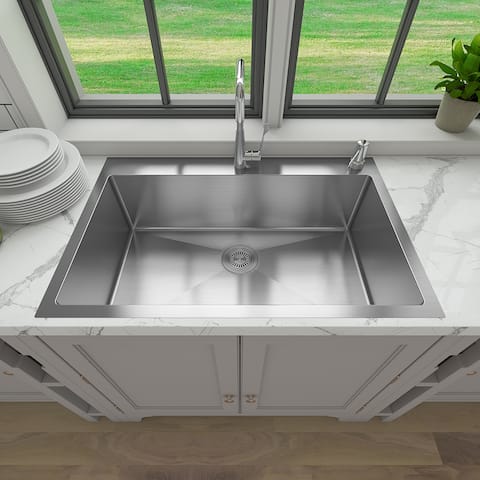 Single hole, Drop-in, Stainless Steel Kitchen Sinks - Overstock
