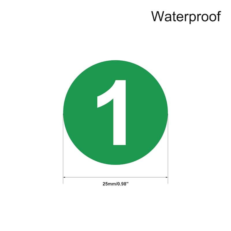 Round Number Stickers, Self Adhesive PVC Label Waterproof - Overstock ...