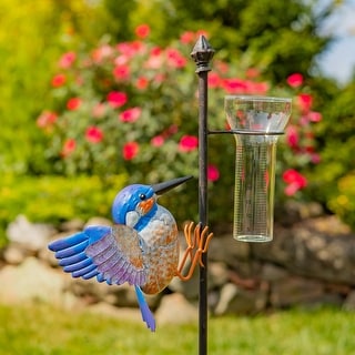 46.75 Inch Tall Iron Hummingbird Stake with Rain Gauge - Bed Bath ...