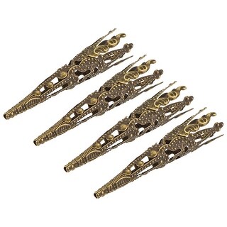 Corsage Decorative Holder, Alloy Lapel Pin Brooch Vase 42mm Cyan 4 pcs ...