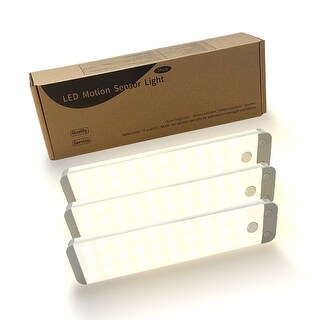 LEPOTEC 8Inch 30LED Cool Rechargeable Under Cabinet Light 3Set - Silver ...