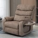 Lay Flat Dual Motor Power Lift Recliner with Tray Table,Heat/Massage ...