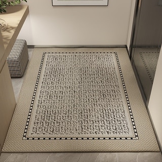 Linen Non Slip Front Door Welcome Mats Washable Shoe Mats for Entryway ...