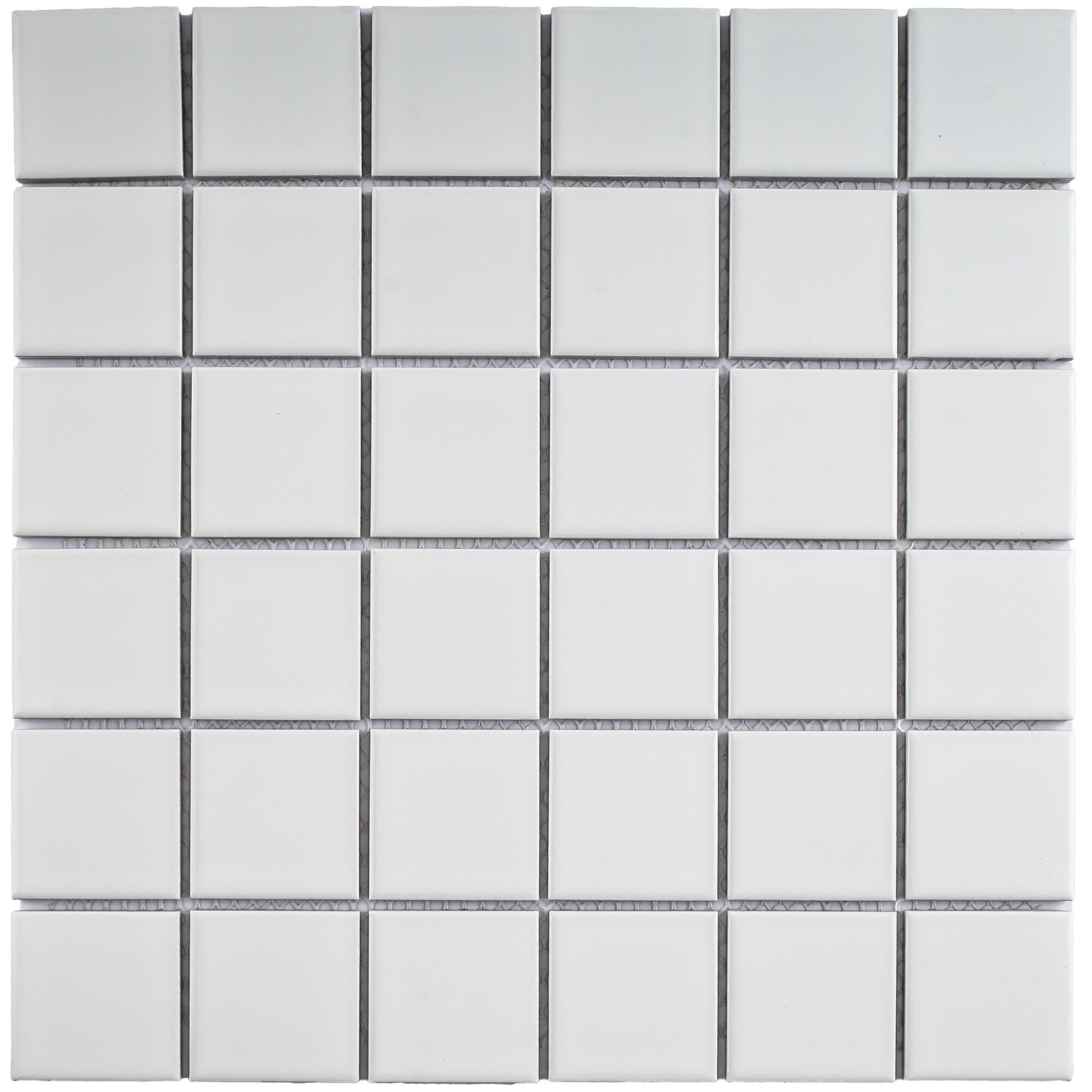 TileGen. 4" x 4" Porcelain Mosaic Tile in White Floor and Wall Tile (11 ...