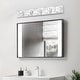 35" Modern Crystal 5-Light LED Wall Sconce - Elegant Chrome Bathroom ...