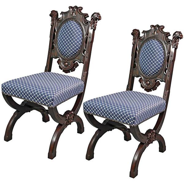 Design Toscano Sir Raleigh Hand-Carved Medieval Dining Chair: Set of ...