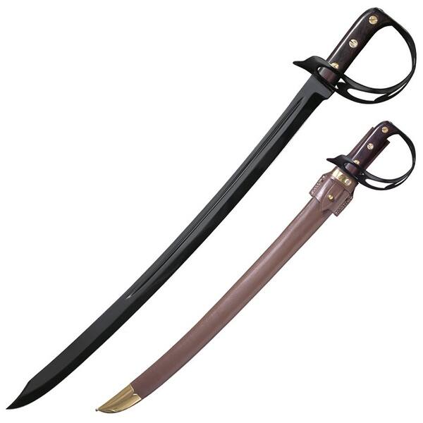 Coldsteel 88cs cold steel 1917 cutlass handle with leather scabbard ...