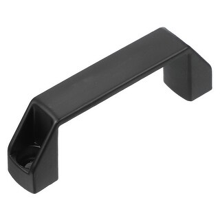 Aluminum Alloy Pull Handles 90mm Hole Centers Square Drawer Pulls Black ...