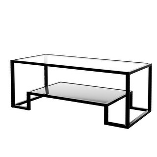 Modern, Minimalist Design Living Room Coffee Table, Metal with Stained ...