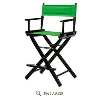 220-02-021-33 24 in. Directors Chair Black Frame with Green Canvas ...