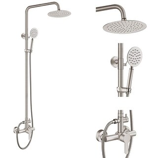 Outdoor Shower Fixture SUS304 Shower Faucet Combo Set Stainless Steel 8 ...