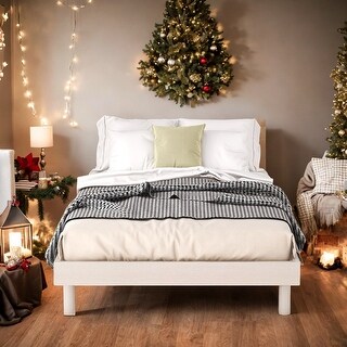 3 Colors Modern Design Twin Size Floating Platform Bed Frame - Bed Bath ...