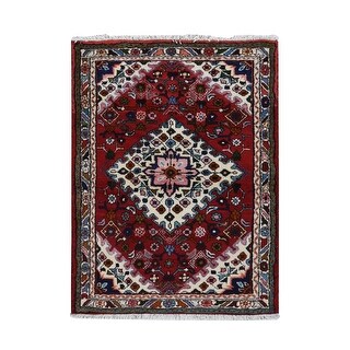 Shahbanu Rugs Maroon Red New Persian Bohemian Khmadan Geometric Flower ...