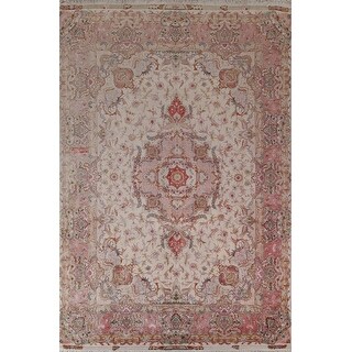 Signed Tabriz Persian Area Rug Handmade Wool Carpet - 8'2"x 11'10 ...