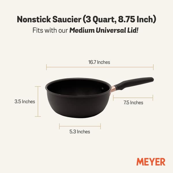 Meyer Accent Series Hard Anodized Nonstick Induction Saucier Sauce Pan ...