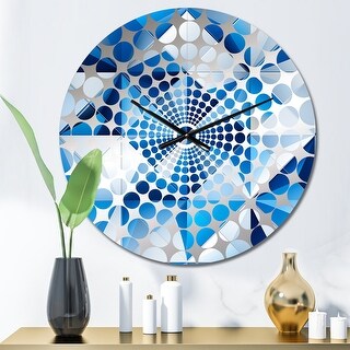 Designart "Contemporary Cobalt Tessellations Geometric" Blue Geometric ...