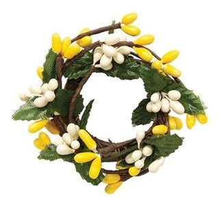 Mini Pip Berry Ring Yellow & Cream 1" - Bed Bath & Beyond - 32400846