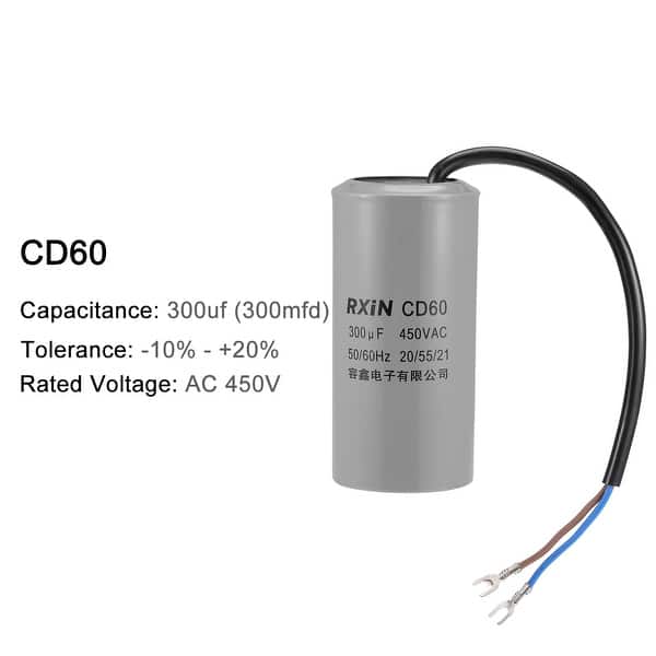 300uf Motor Star Capacitor 300mfd AC 450V for HVAC 50/60Hz AC Motor ...