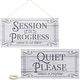 Stockroom Plus Hanging Door Sign for Therapist, Quiet Please Session in ...