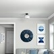 Tatum 11" Wide Semi Flush Mount with Glass Shade - Bed Bath & Beyond ...