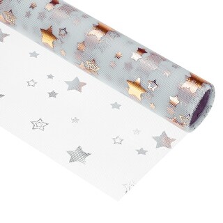 Flower Wrapping Mesh 15ft Floral Bouquet Packaging Star Net Yarn Grey ...