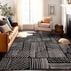 World Rug Gallery Contemporary Boho Stripes Black Area Rug - Bed Bath ...
