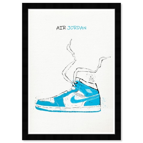 Wynwood Studio Prints Fashion and Glam Air jordan Drawing IV Blue and ...