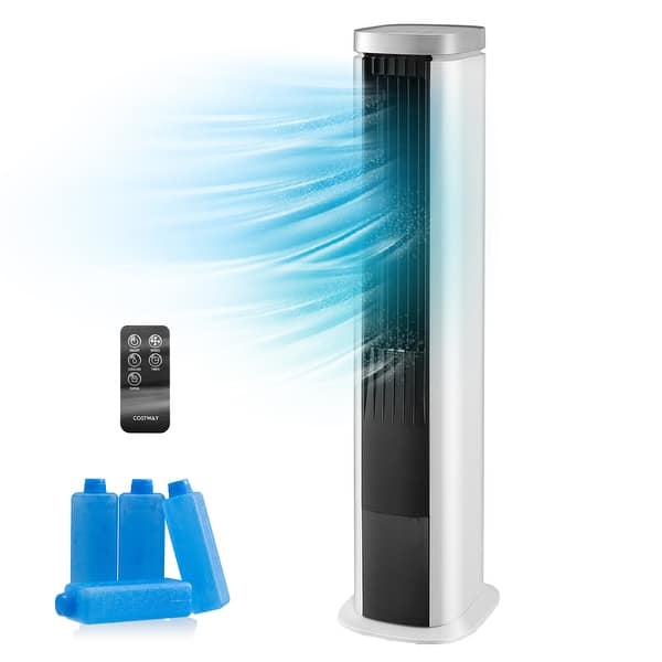 3-In-1 Portable Evaporative Air Cooler Bladeless Cooling Tower Fan ...