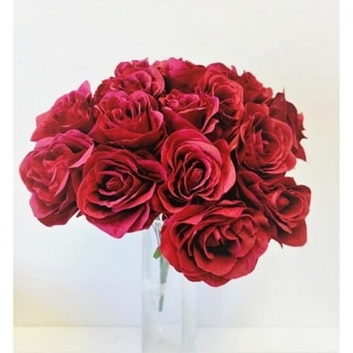 Burgundy Rose Bush Artificial Flower - Bed Bath & Beyond - 41093985