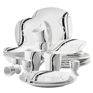 VEWEET Fiona 20-Piece Ceramic Dinner Set, Service for 4 - Bed Bath ...