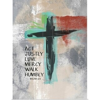 "Micah 68 Cross" Poster Print - Multi - Bed Bath & Beyond - 26431253