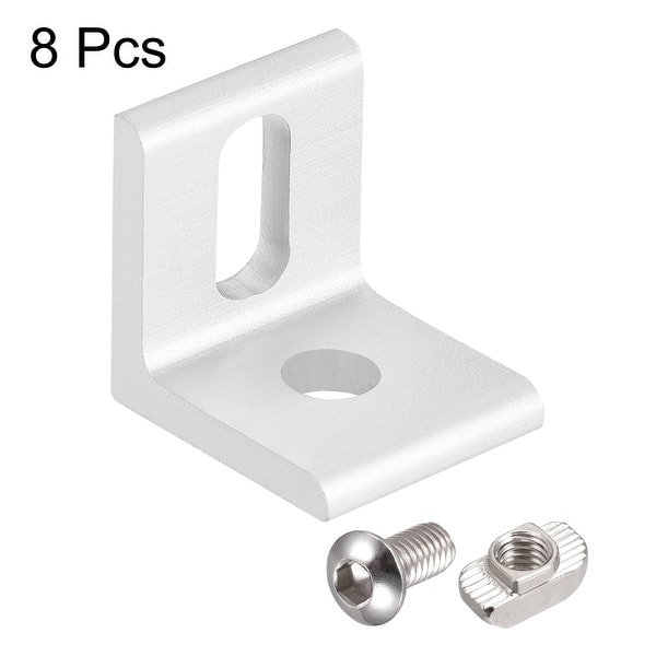 Inside Corner Brace Angle Bracket L Shape 20mmx20mmx18mm 8pcs - Silver ...