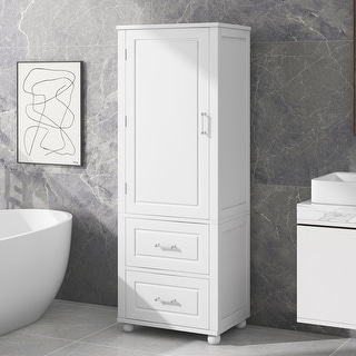 Floor-Standing Bathroom Cabinet Free Standing Storage with 2 Darwer ...